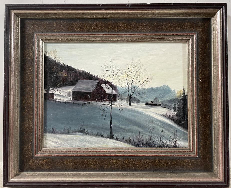 Winterlandschaft Gemälde mit Top Sujet unleserlich Signiert (Gebraucht) in Root für CHF 59 – mit ...
