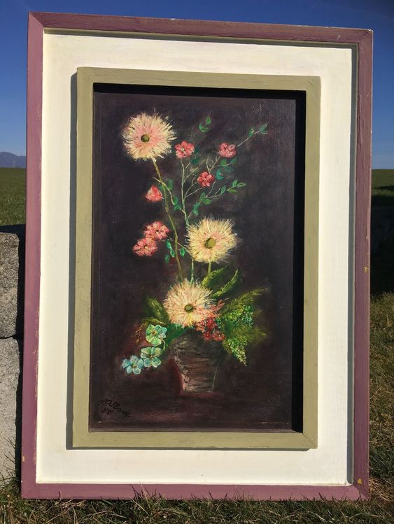 GEMÄLDE BLUMENBILD VON JOSEF ALBANI SIGNIERT (Gebraucht) in Subingen für CHF 26 – nur Abholung ...