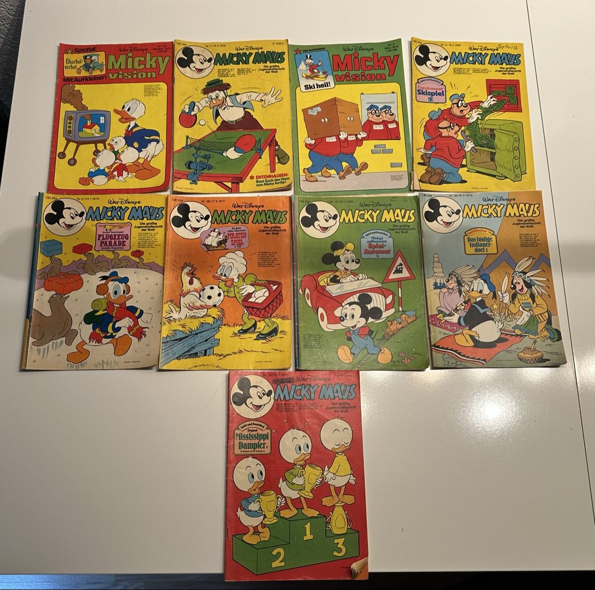 Micky Maus Hefte 9 Stück (1977 - 1980) / Rarität (Gebraucht) in Niederweningen für CHF 1 – mit ...