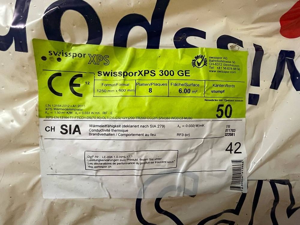 XPS Dämmplatten swisspor XPS 300 GE ? 50 mm 19 Stk. (Neu (gemäss ...