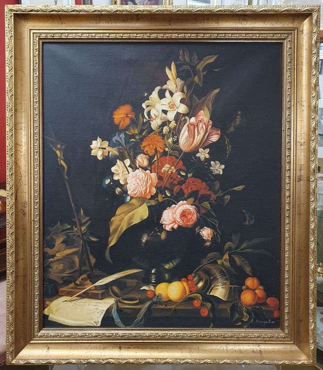 grosses Gemälde Stillleben, Internationale Schule – signiert | Kaufen auf Ricardo