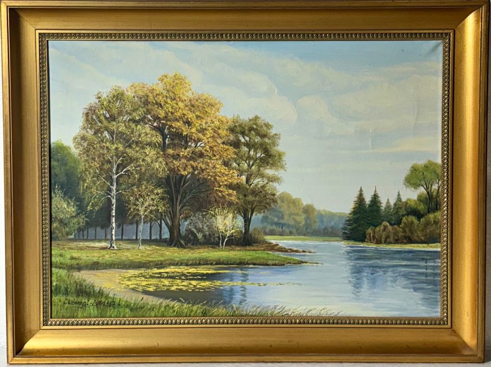 Max Clément (1912-1995) Grosses Landschaft Gemälde (Gebraucht) in Root ...