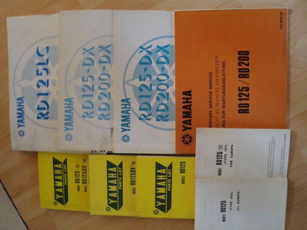 Yamaha RD125/RD200DX Werkstatt, Wartungs- und Servicebuch (Gebraucht ...