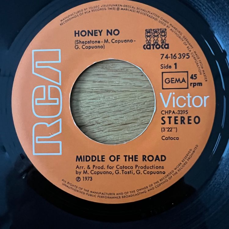 Middle Of The Road - Honey No / 1. D-Press. 1974 (Gebraucht) in Gais für CHF 1.9 – mit Lieferung ...