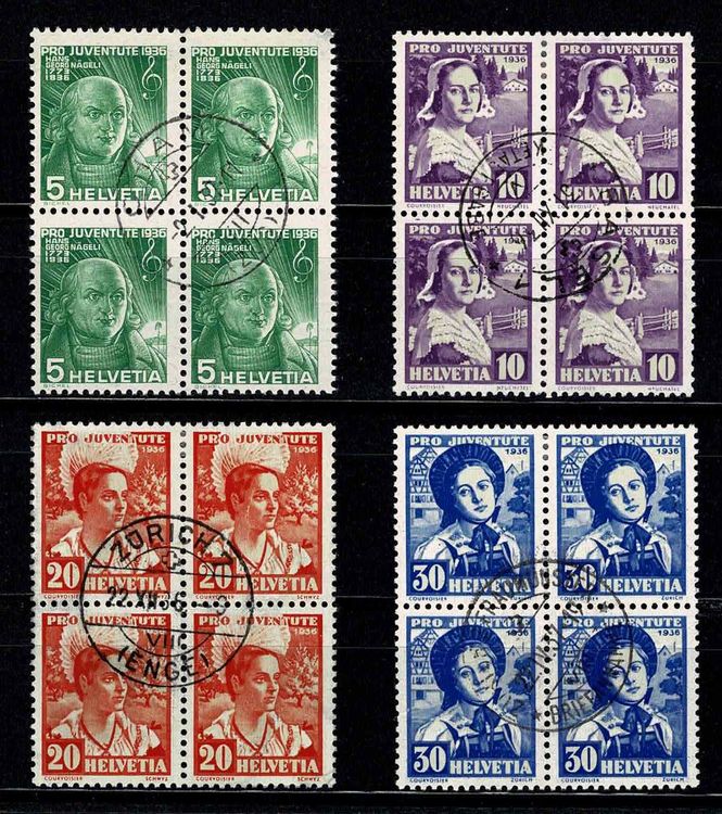 Pro Juventute 1936 im 4er-Block ʘ | Kaufen auf Ricardo