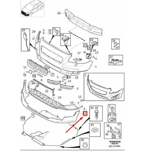 VOLVO C30 Frontstoßstangenspoiler 30657192 Original A-084 (Neu und ...