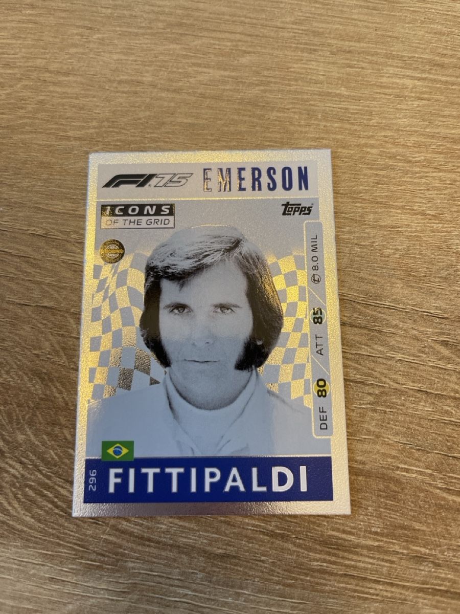 Topps F1 75 Icons Emerson Fittipaldi - Selten! 🏎️🏁 (Neu (gemäss ...