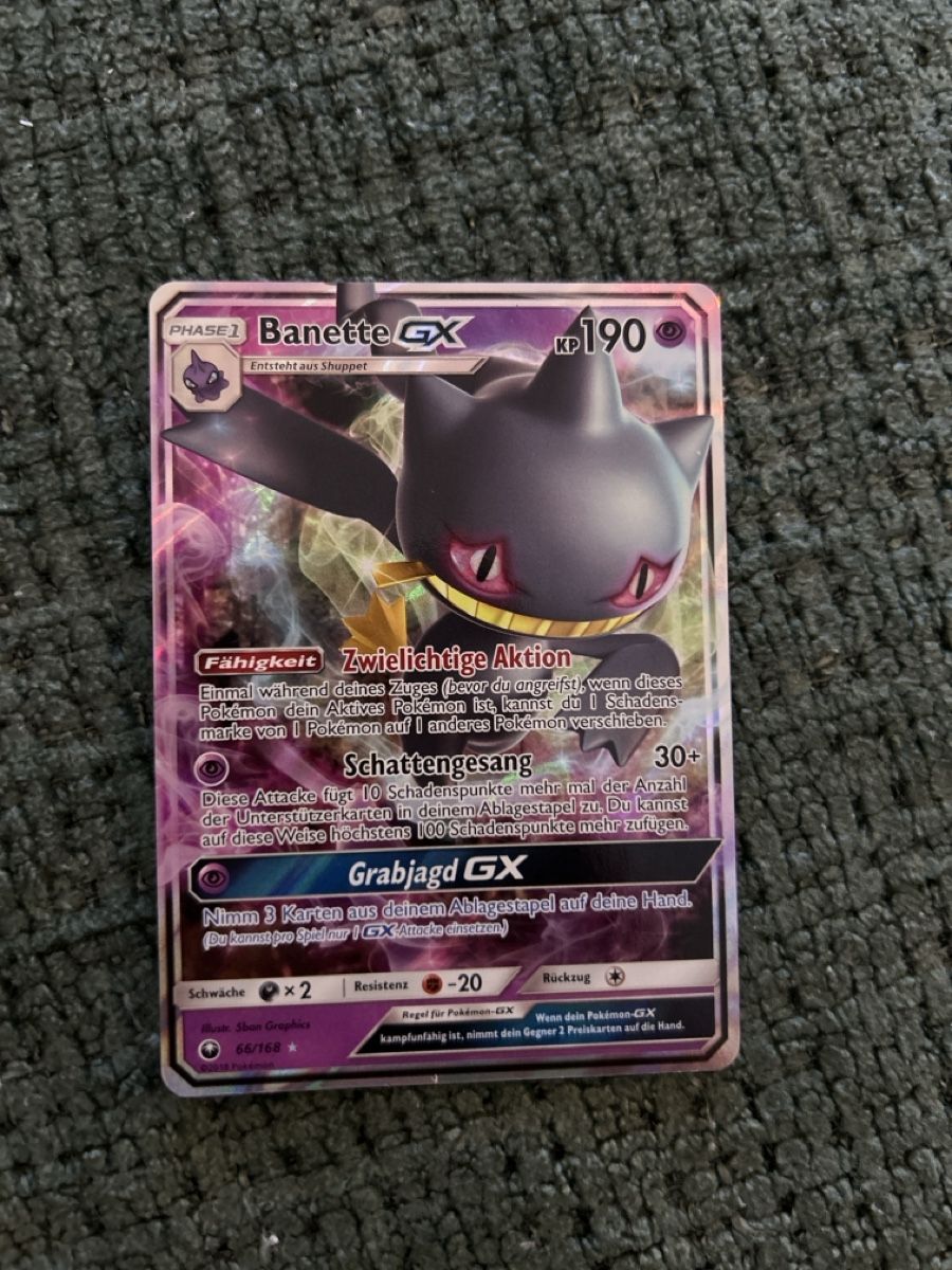 Pokemon Banette Gx aus Sammlung Sturm am Firmament 2018 (Gebraucht) in ...
