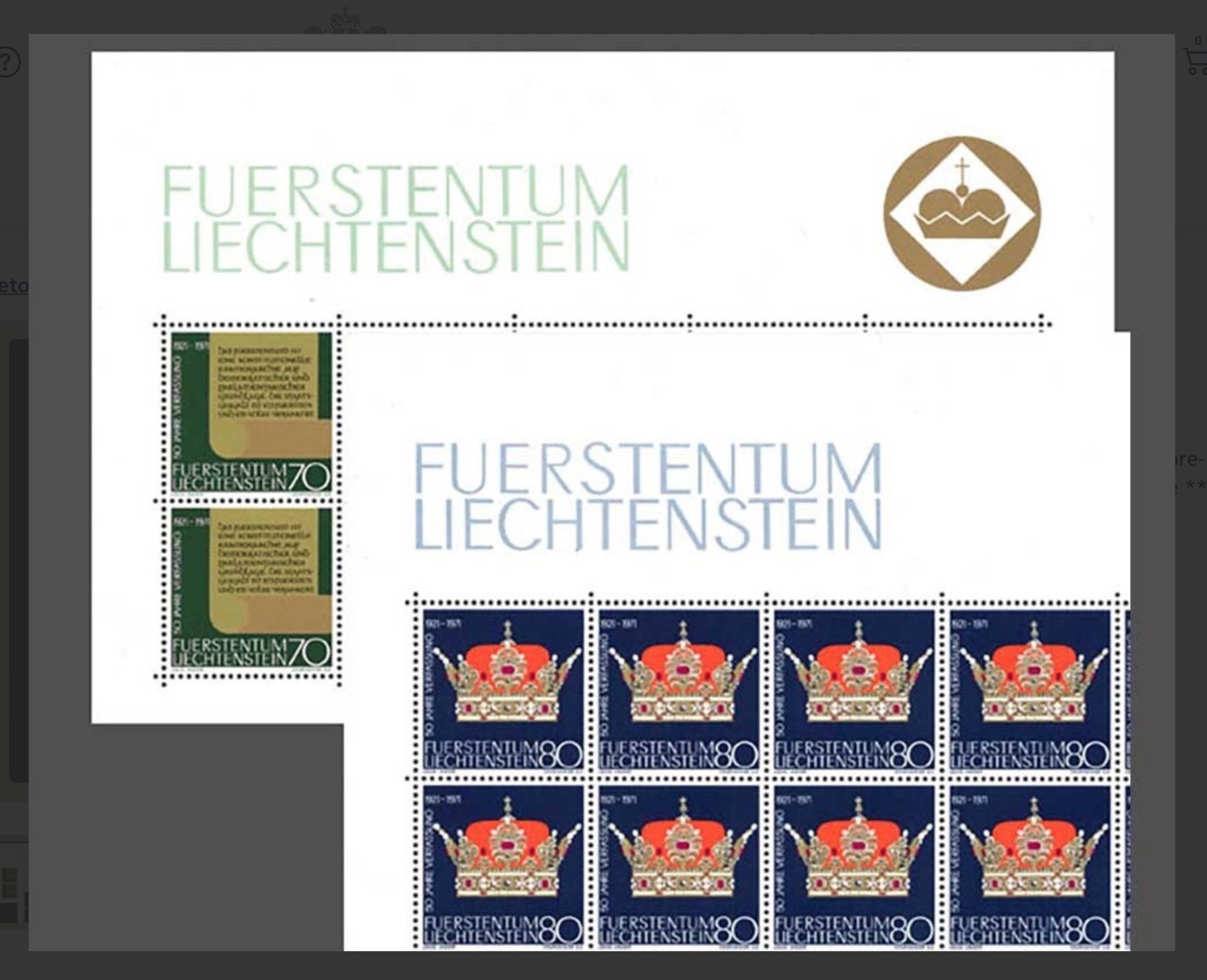 🇱🇮 1971 SÉRIE ** «50 ANS NOUVELLE CONSTITUTION«(LBK 39.00) (Neuf (Voir ...