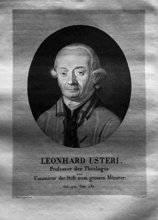 J.H. Lips, Kupferstich, Leonhard Usteri, Neujahrsblatt 1824 (Gebraucht) in Frauenfeld für CHF 17 ...