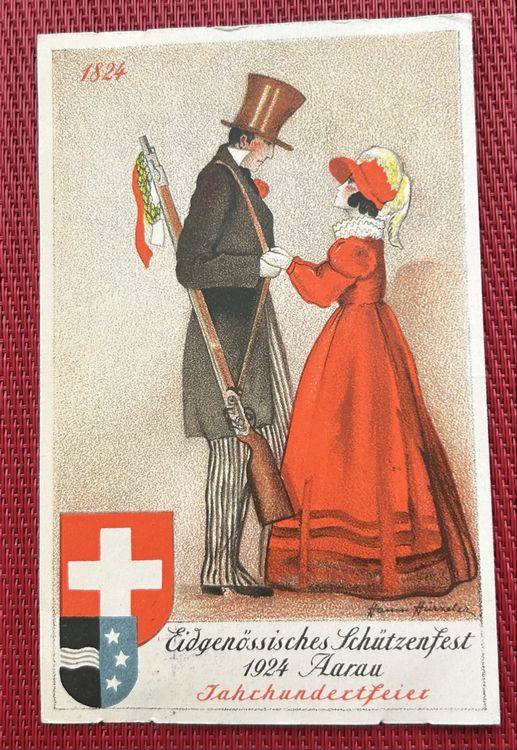 Aarau Schützenfest 1924 Litho (Gebraucht) in Horw für CHF 10 – mit Lieferung auf Ricardo kaufen