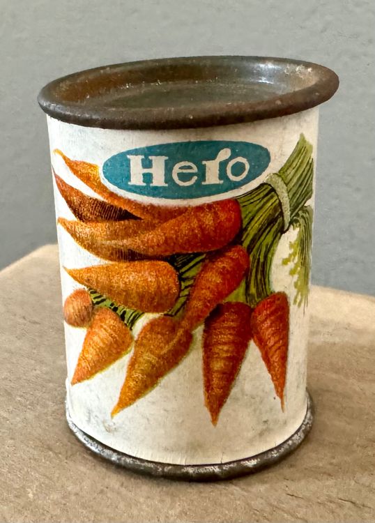 Kleine alte Blechdose Kaufladen HERO Carotten Karotten (Gebraucht) in ...