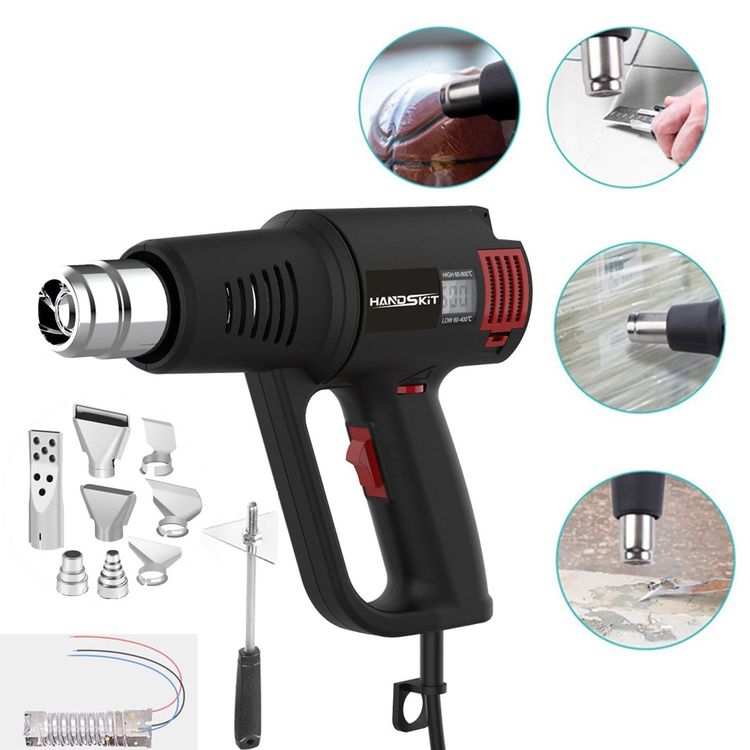 2000W Heißluftpistole mit LCD-Anzeige | Kaufen auf Ricardo