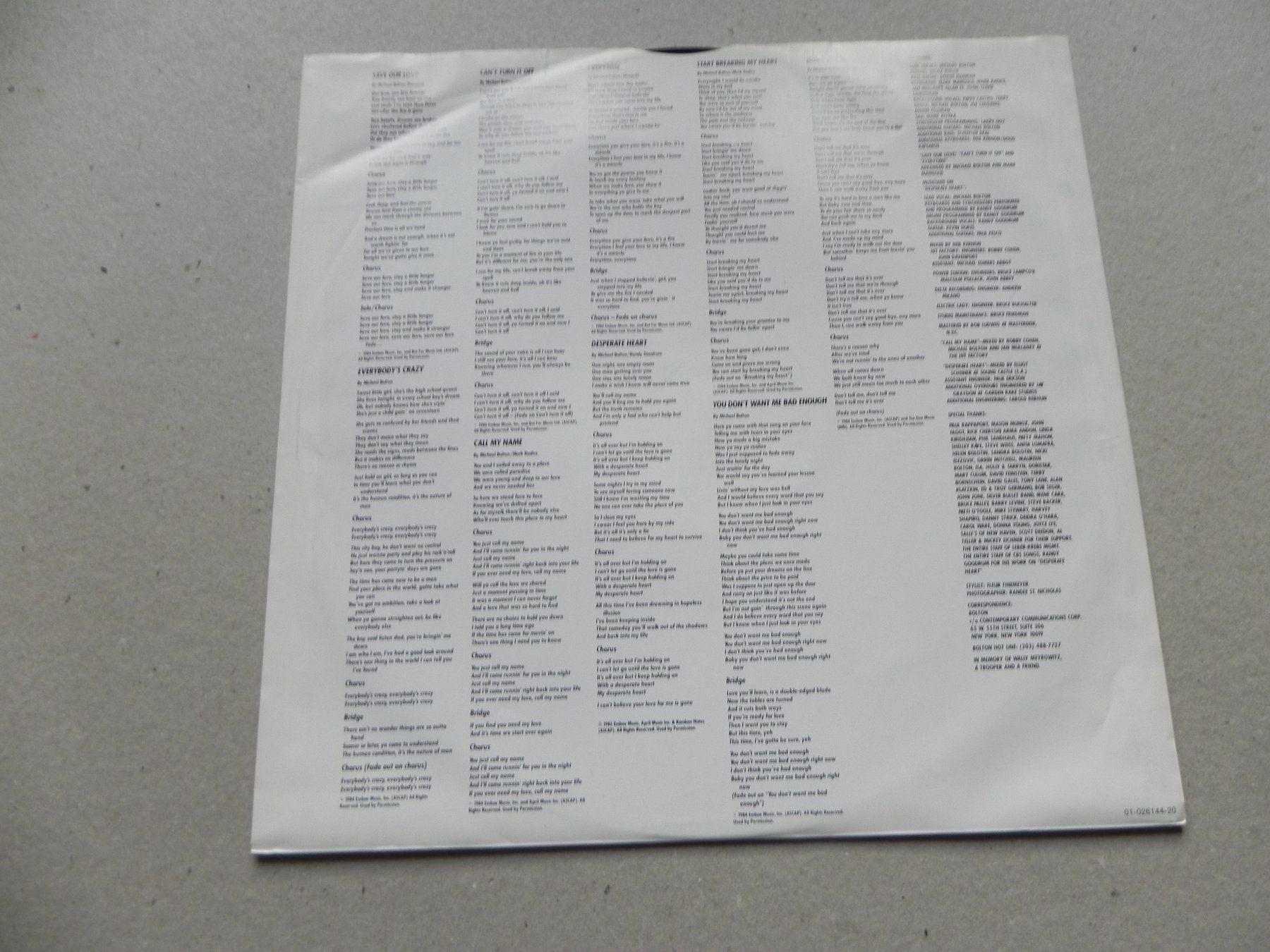 LP USA Pop Rock Michael Bolton 1985 Everbody`s Crazy (Gebraucht) in ...