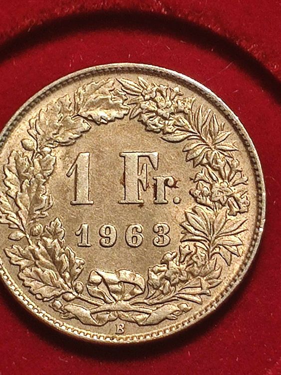 2 Stück Schweizer Silbermünze.1 Franken 1963 + 1958 | Kaufen auf Ricardo