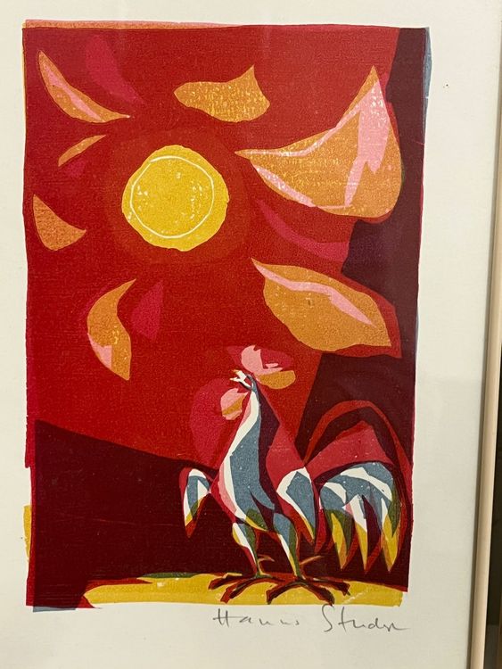 Hans Studer 2 Originalgrafiken, Signiert, Hahn und Pierrot (Gebraucht ...