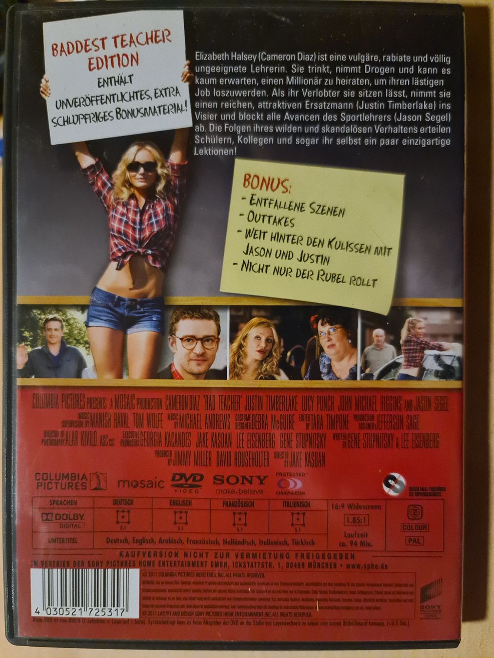 Bad Teacher DVD - Lustige Komödie für den Filmabend! (Gebraucht) in ...