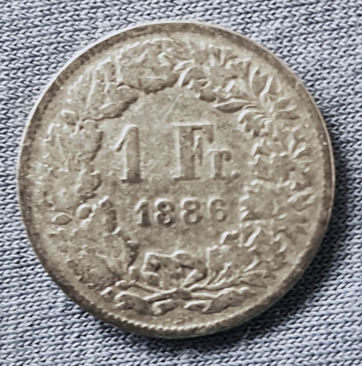 1 Franken 1886 uralte und seltene Silbermünze ab nur 1 Fr !! (Gebraucht) in Camignolo für CHF 3 ...