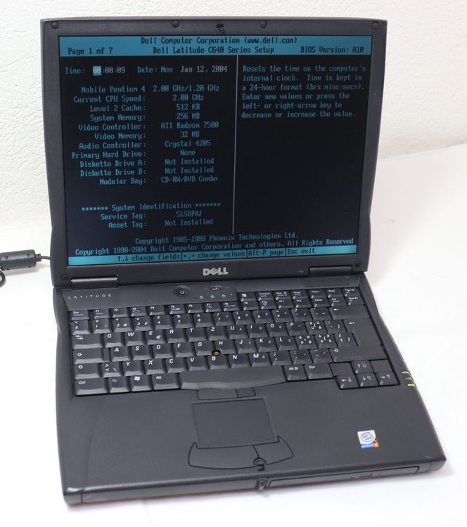Dell Latitude C640 Laptop Pentium 4 - ohne HDD/OS, vintage (Defekt) in ...