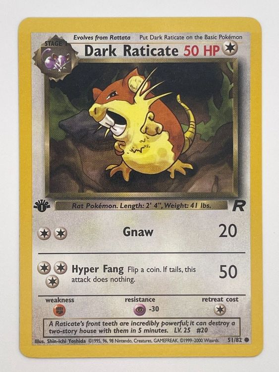Dark Raticate 51/82 Pokémon Team Rocket 1. Edition | Kaufen auf Ricardo