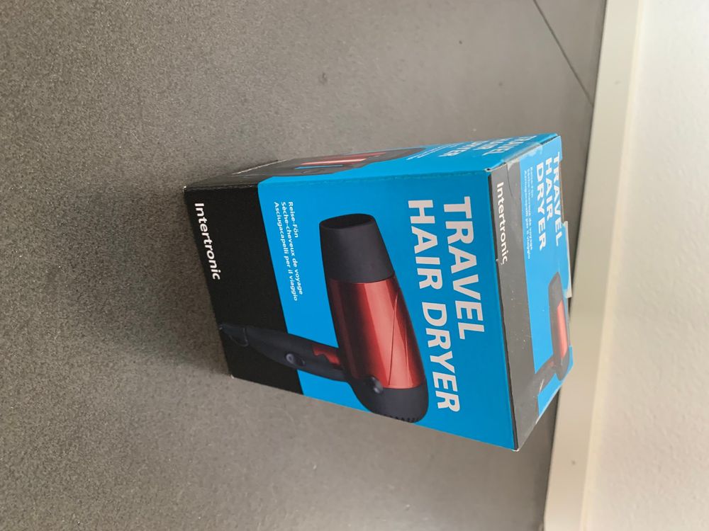 Travel Hair Dryer- Reise Föhn INTERTRONIC "neuwertig" in OVP (Gebraucht ...