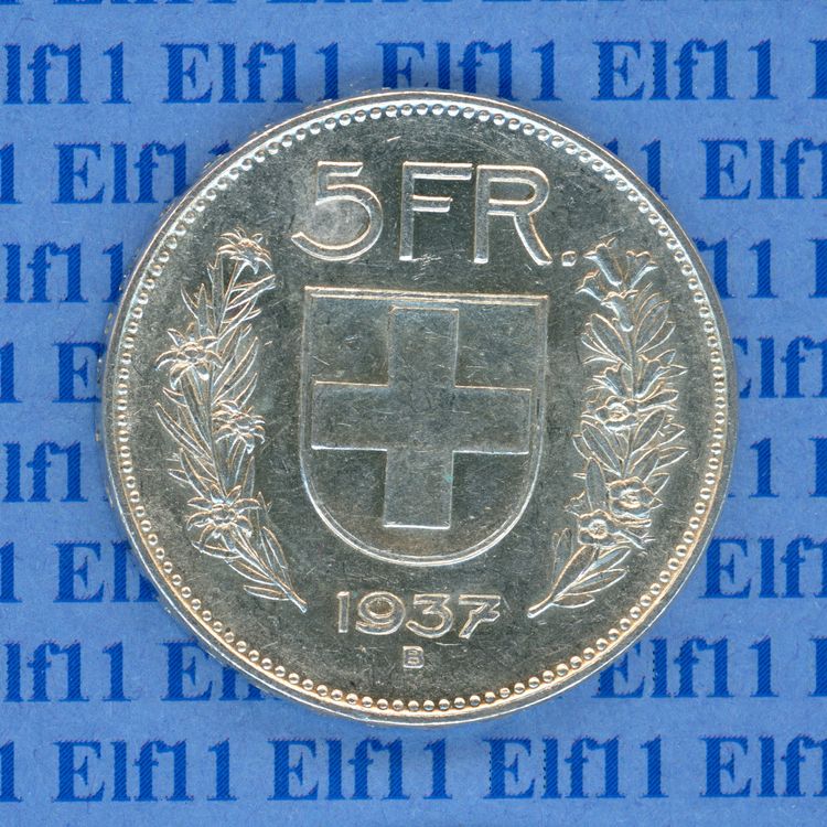 CHF___5.00 1937 vz-unz 5 Franken | Kaufen auf Ricardo