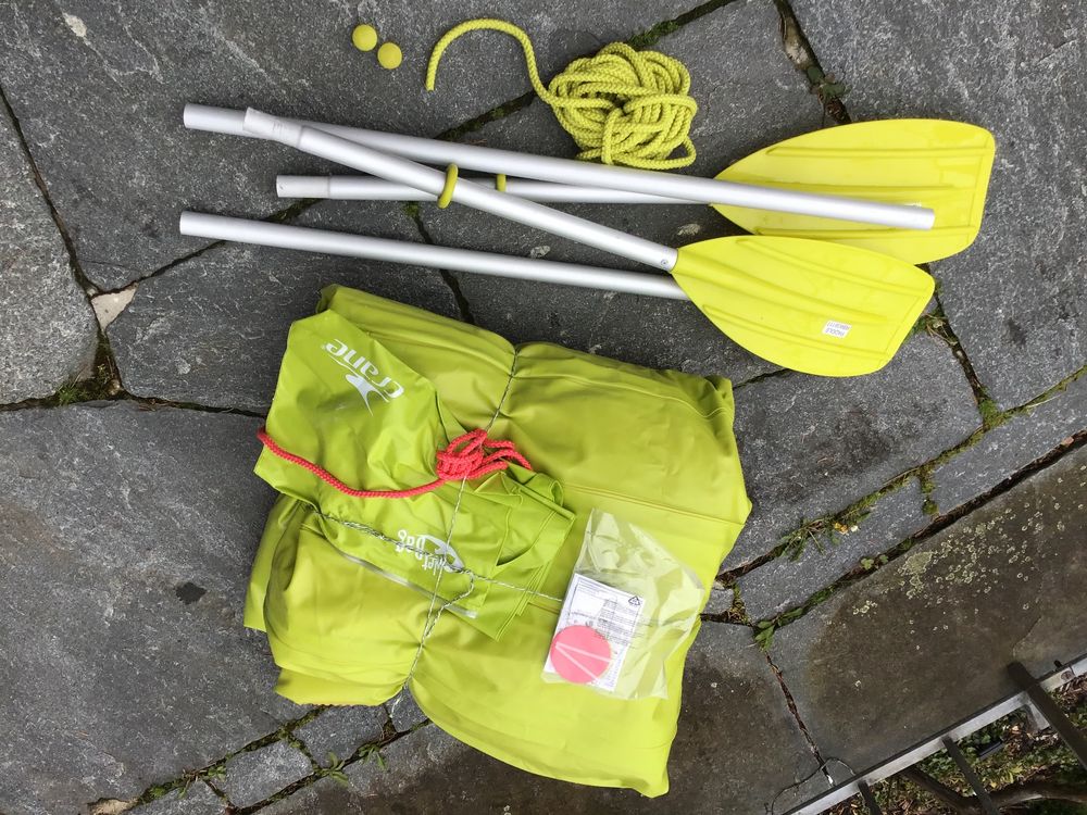 Paddelboot, Schlauchboot aufblasbar grün (Gebraucht) in Trimbach für ...