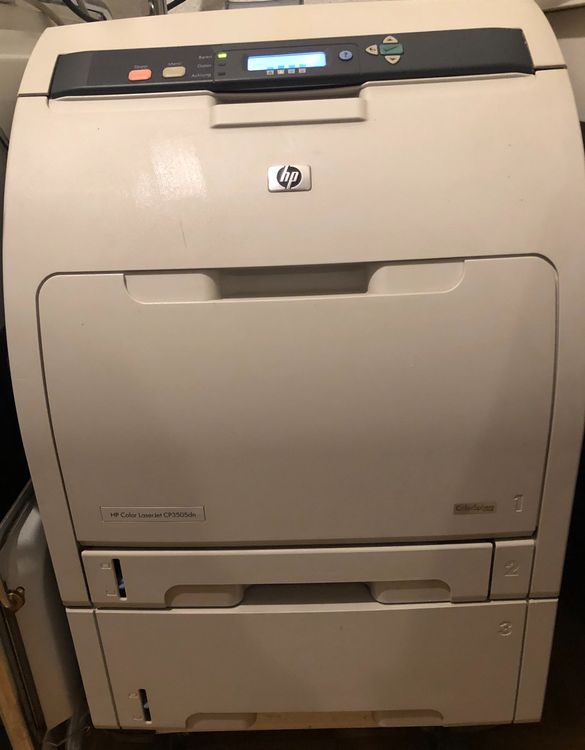 HP CP3505dn Color Laserjet Toner 501A 503A 2. Papierschacht (Gebraucht ...