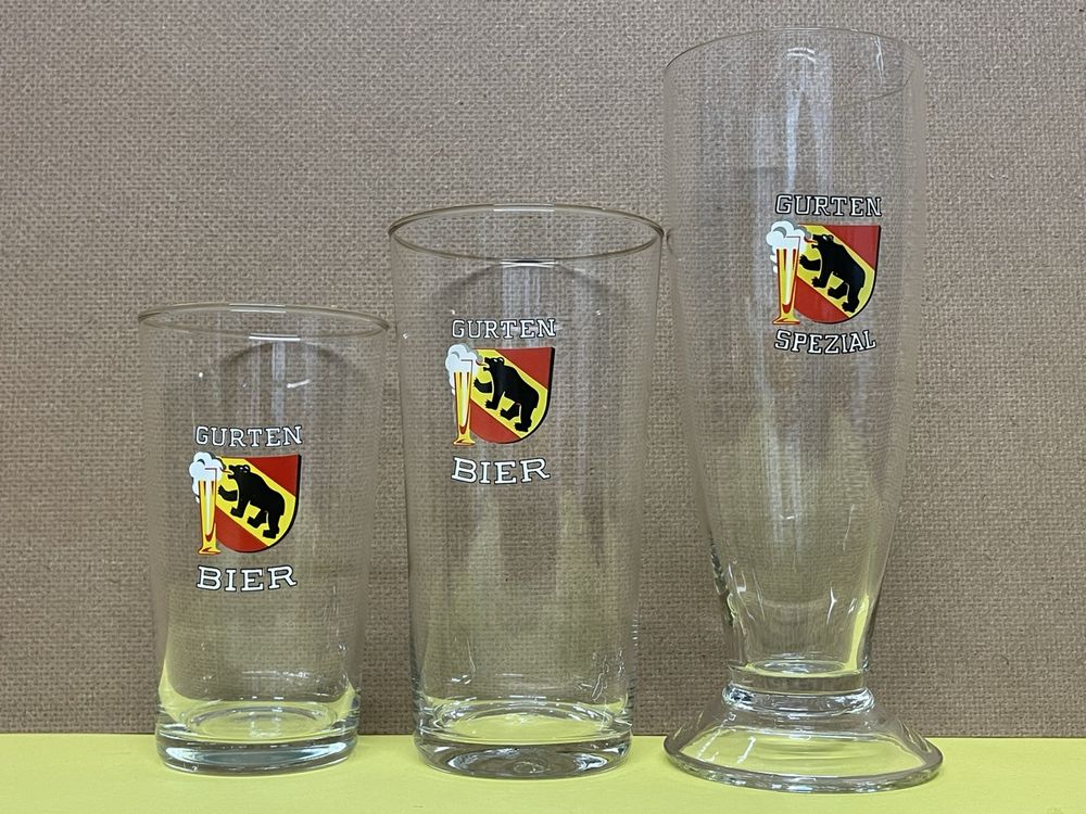 GURTEN BIER 3 ALTE BIER-GLÄSER (Gebraucht) in Küssnacht am Rigi für CHF 10 – mit Lieferung auf ...