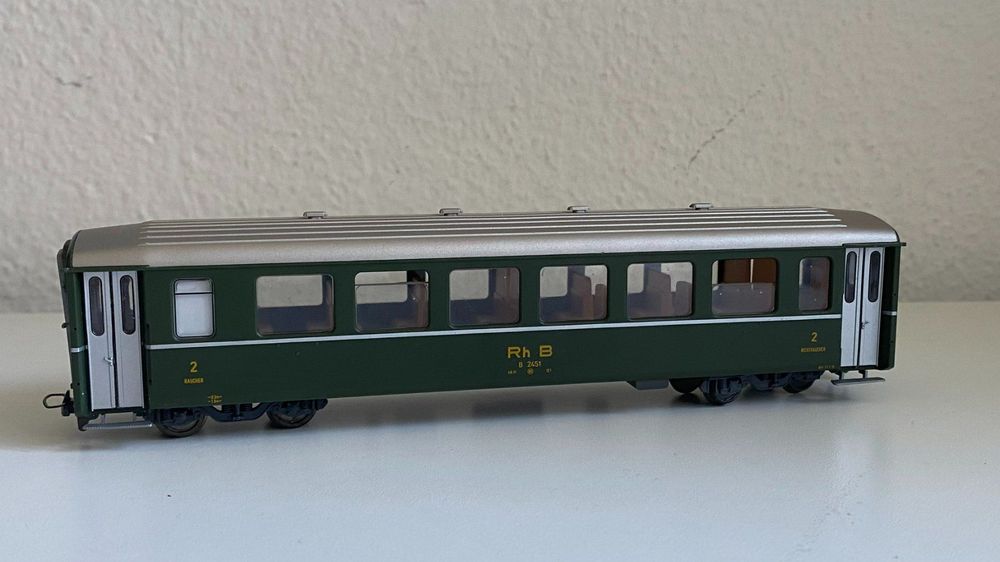 BEMO 3255 RhB Personenwagen 2. Kl. B 2451 H0m (Gebraucht) in Hünenberg für CHF 16 – mit ...