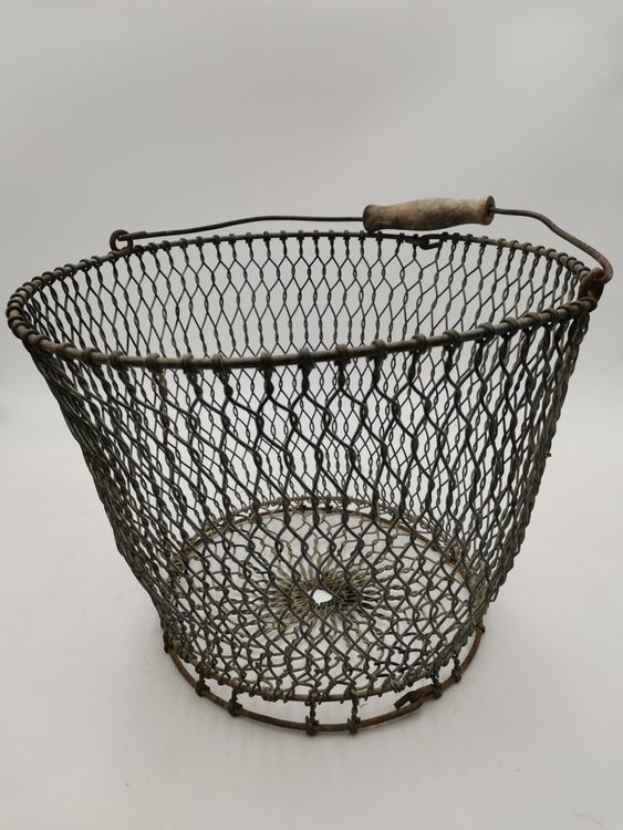 Antiker Erntekorb Gitterkorb, Metallkorb Geflecht Drahtkorb (Gebraucht ...