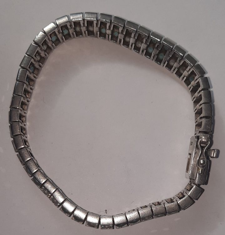 Armkette Silber 925 20cm mit grünen/transparenten Zirkonien (Gebraucht) in Muhen für CHF 19 ...