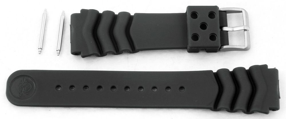 SEIKO Z20, 20mm Watch Band Wave Rubber Black Diver Straps | Kaufen auf ...