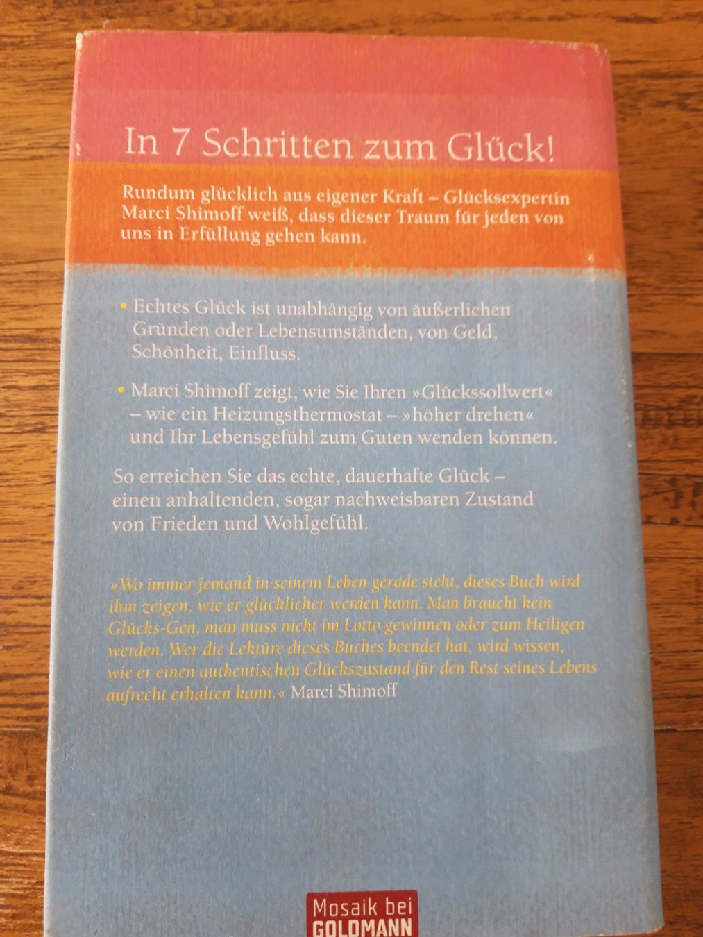 Glücklich ohne Grund Marci Shimoff in 7 Schritten (Gebraucht) in ...