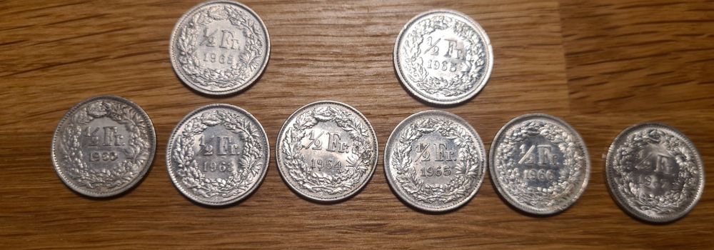 8 Stk. Silbermünzen 50 Rp - 50 Räppler - Silber | Kaufen auf Ricardo