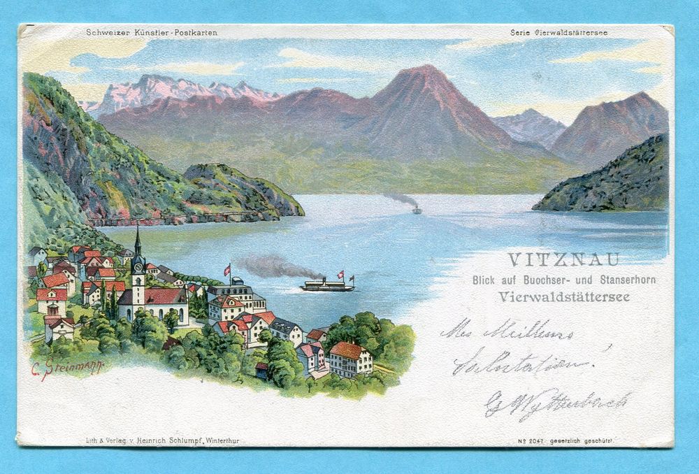 Vitznau - Schlumpfkarte Nr. 2047 - sign. C. Steinmann | Kaufen auf Ricardo