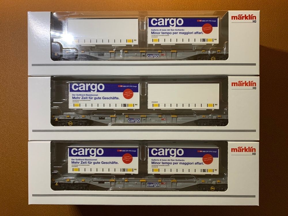 Märklin H0 47463 Containertragwagen-Set SBB Cargo AC Analog | Kaufen ...