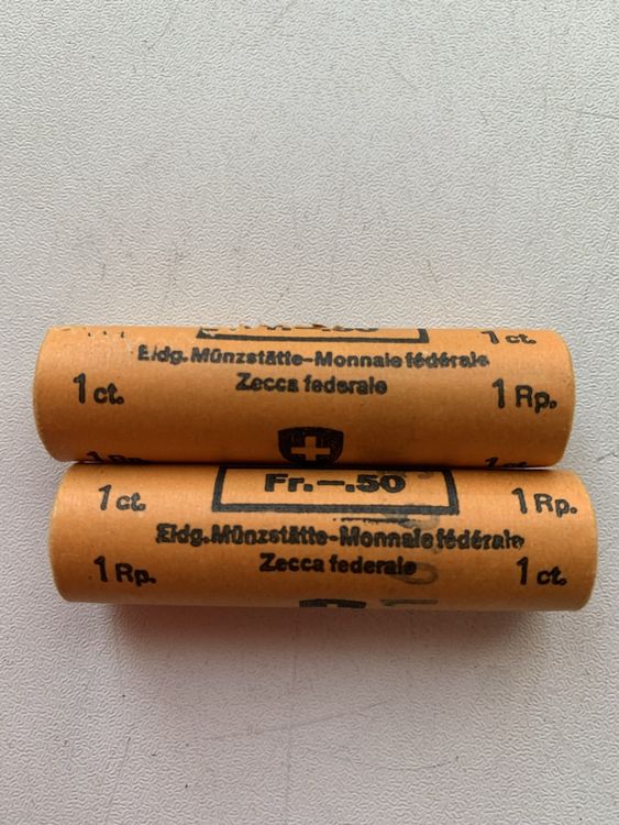 2 Rollen 1-Räppler Münzen, Original verpackt, Top Zustand (Neu (gemäss ...