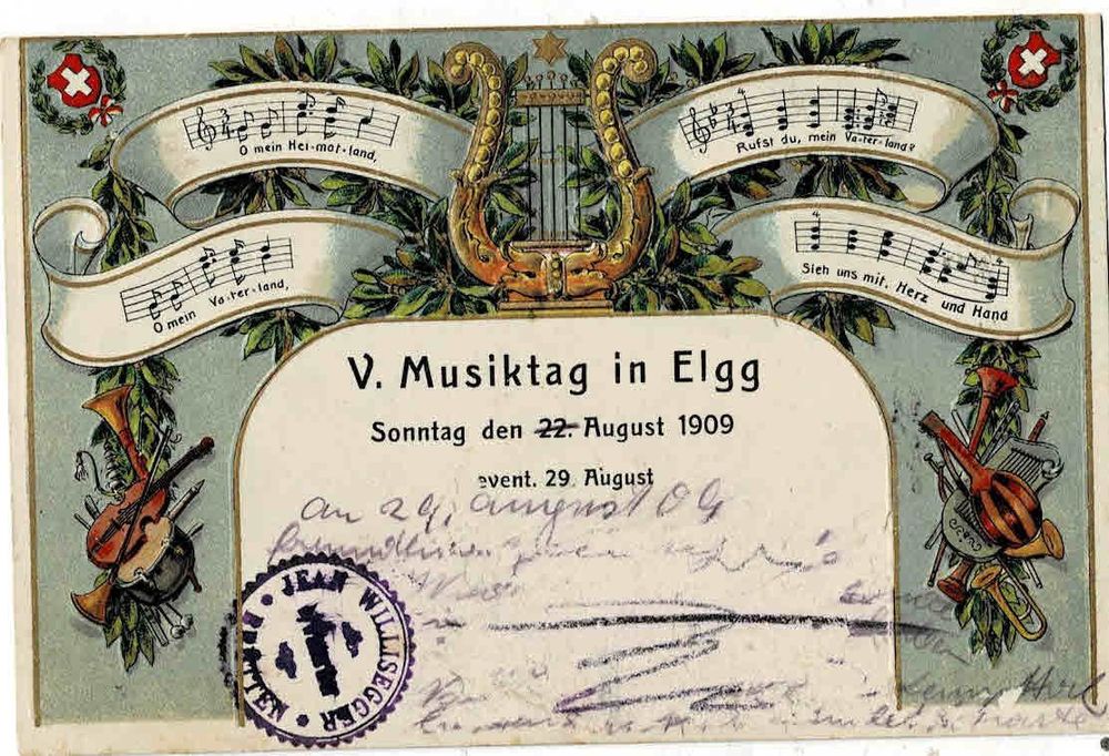 Elgg Musiktag Prägekarte mit Datumsänderung selten (Gebraucht) in Sulz ...
