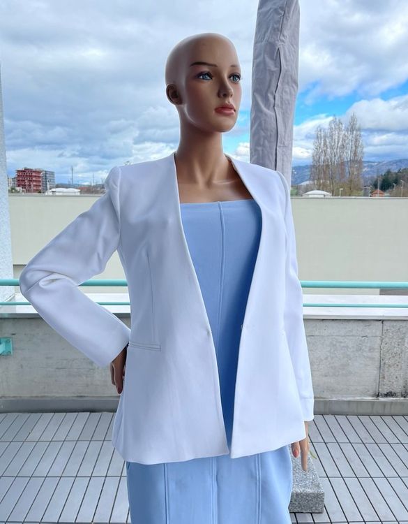 ZARA TAILLIERTER basic BLAZER weiss Gr.L (36-38) NEU (Neu und originalverpackt) in Rotkreuz für ...