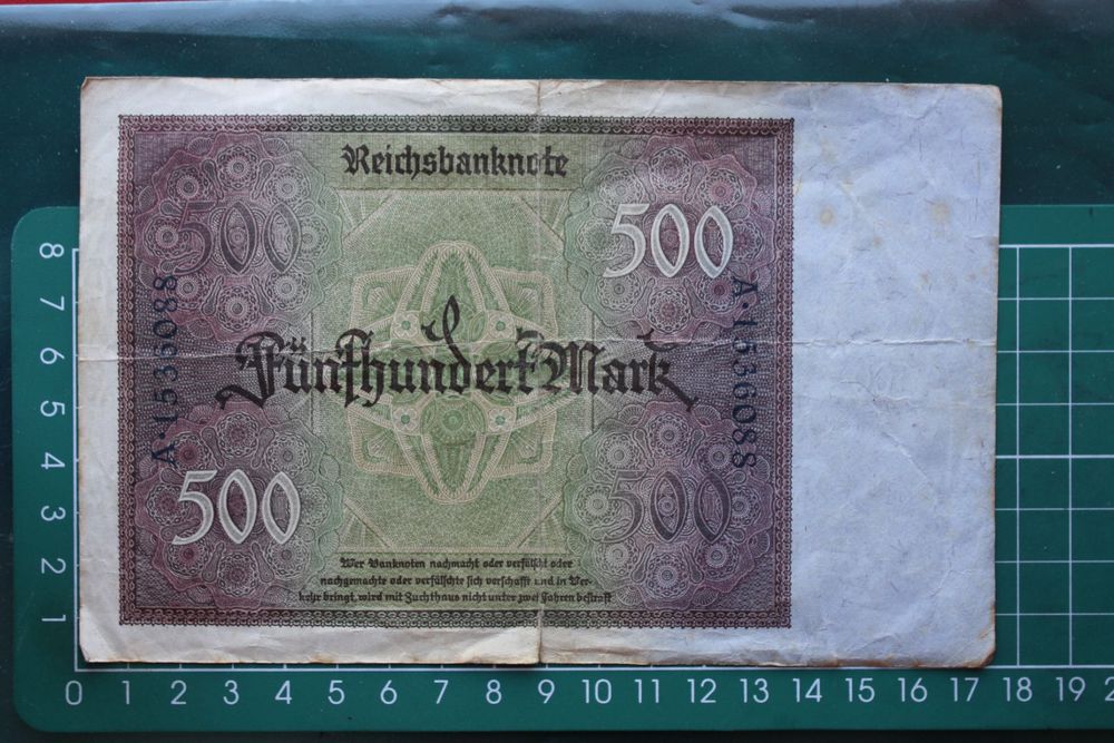 currency reichsbanknote 500 Mark 1922 (Gebraucht) in Laupen BE für CHF ...