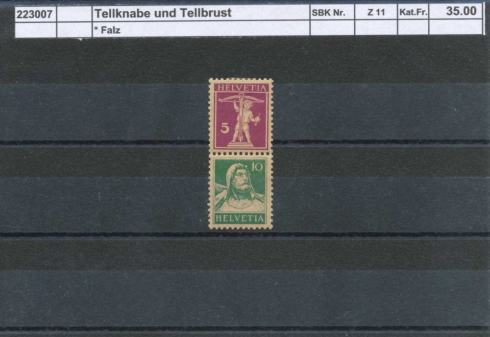 Zusammendruck, "Tellknabe +Tellbrustbild - 5 / 10 Rp." | Kaufen auf Ricardo