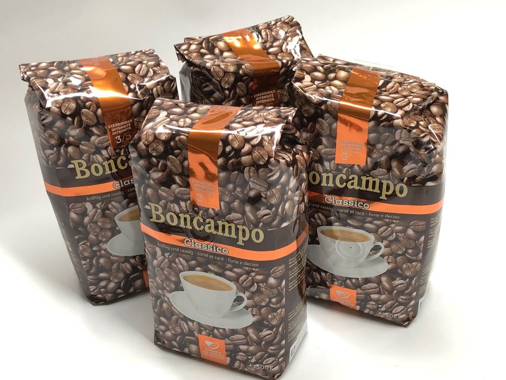 Boncampo Bohnenkaffee - (4 x 500gr) - MHD 02.2024 (Neu und ...