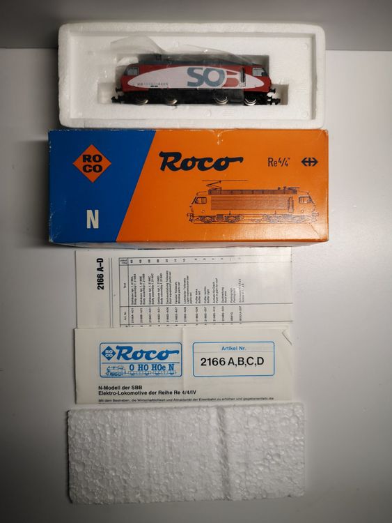 Roco 02166B Re 4/4 IV SBB als SOB Re 456 OVP Spur N (Gebraucht) in Dittingen für CHF 127 – mit ...