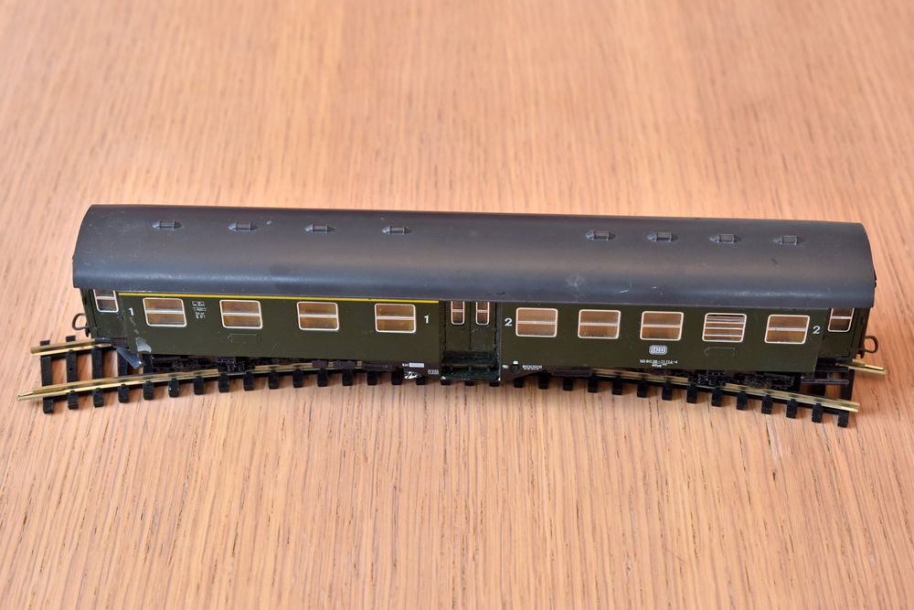 3 alte Roco Eisenbahnwagen DB (H0, DC, mit Innenbeleuchtung) | Kaufen ...