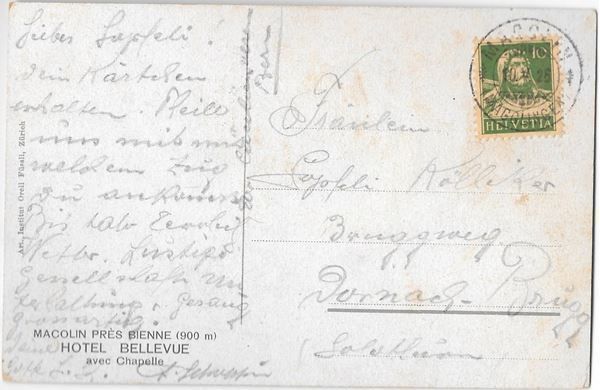 Macolin près Bienne Hotel Bellevue Künstlerkarte (Gebraucht) in Olten ...