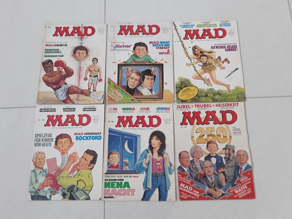 6 Stk. Mad Comics (Gebraucht) in Haag (Rheintal) für CHF 11 – mit ...