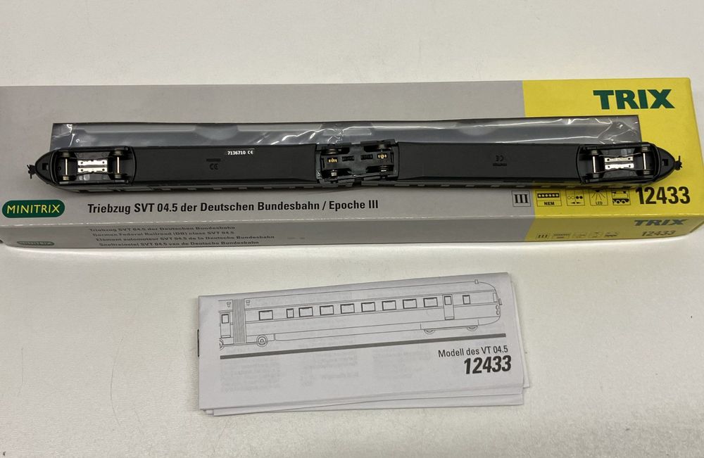 Minitrix 12433 N: Triebzug SVT 04.5 Deutsche Bundesbahn (Neu (gemäss ...