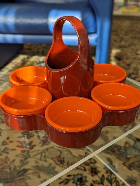 VINTAGE Mid Century SERVING PLATTER AND CENTERPIECE 70s MCM (Gebraucht ...