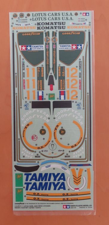Tamiya RC Decal 58095 Lotus F1 102B JUDD 1991 (Neu und originalverpackt ...